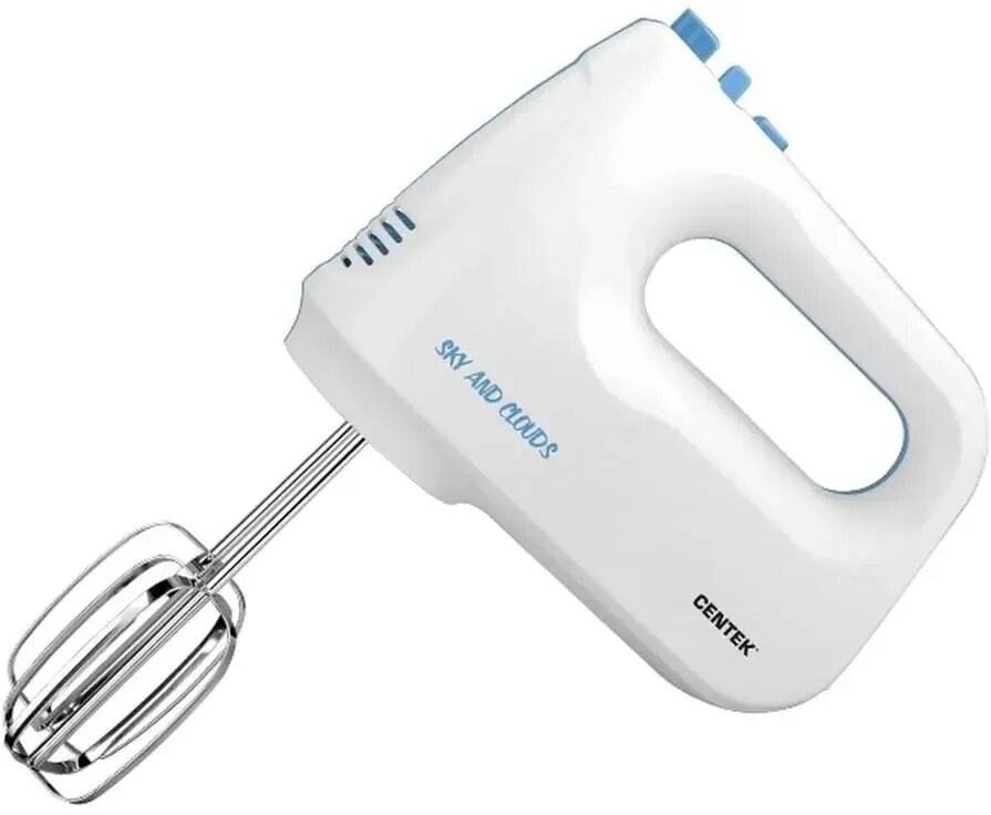 Миксер CENTEK CT-1128, ручной, белый и синий
