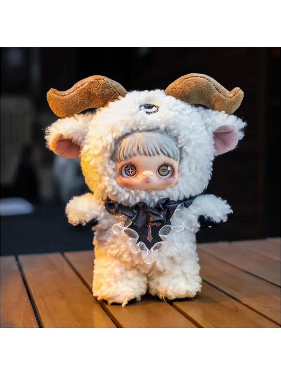 Мягкая игрушка MayMei коллекционная фигурка в костюме барашка, 25 см
