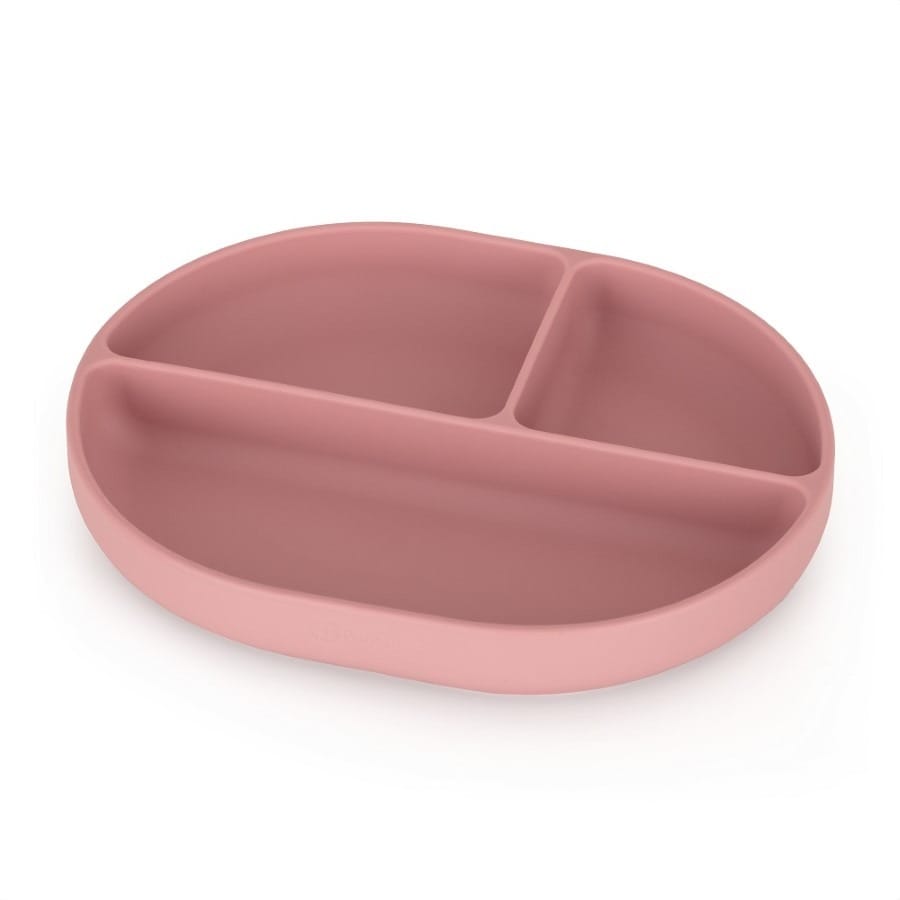 Миска Petite&Mars Take&Match, силиконовая тарелочка с отделениями, овальная, розовый, Dusty Rose