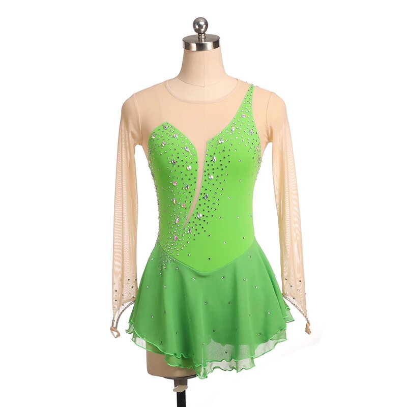 Платье для фигурного катания Nasinaya green