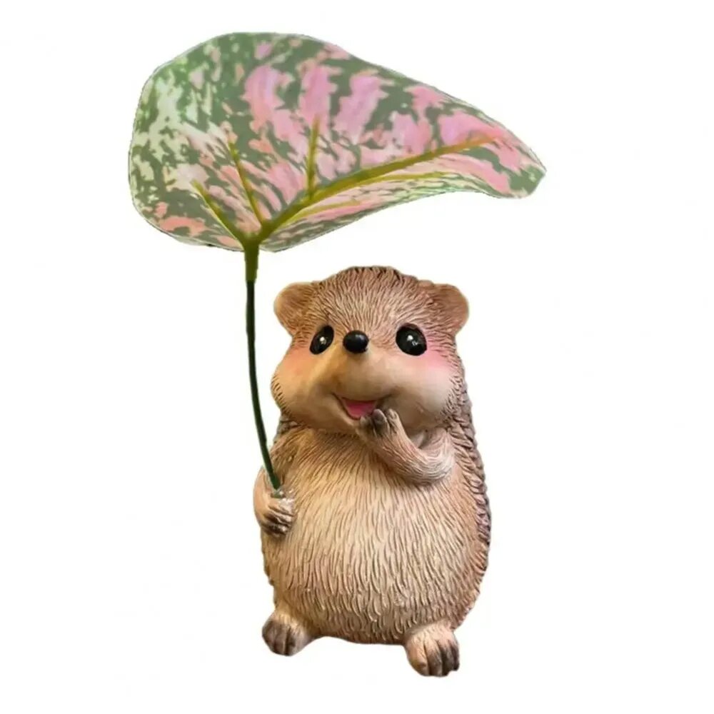 Фигурка ежик зонтик смола