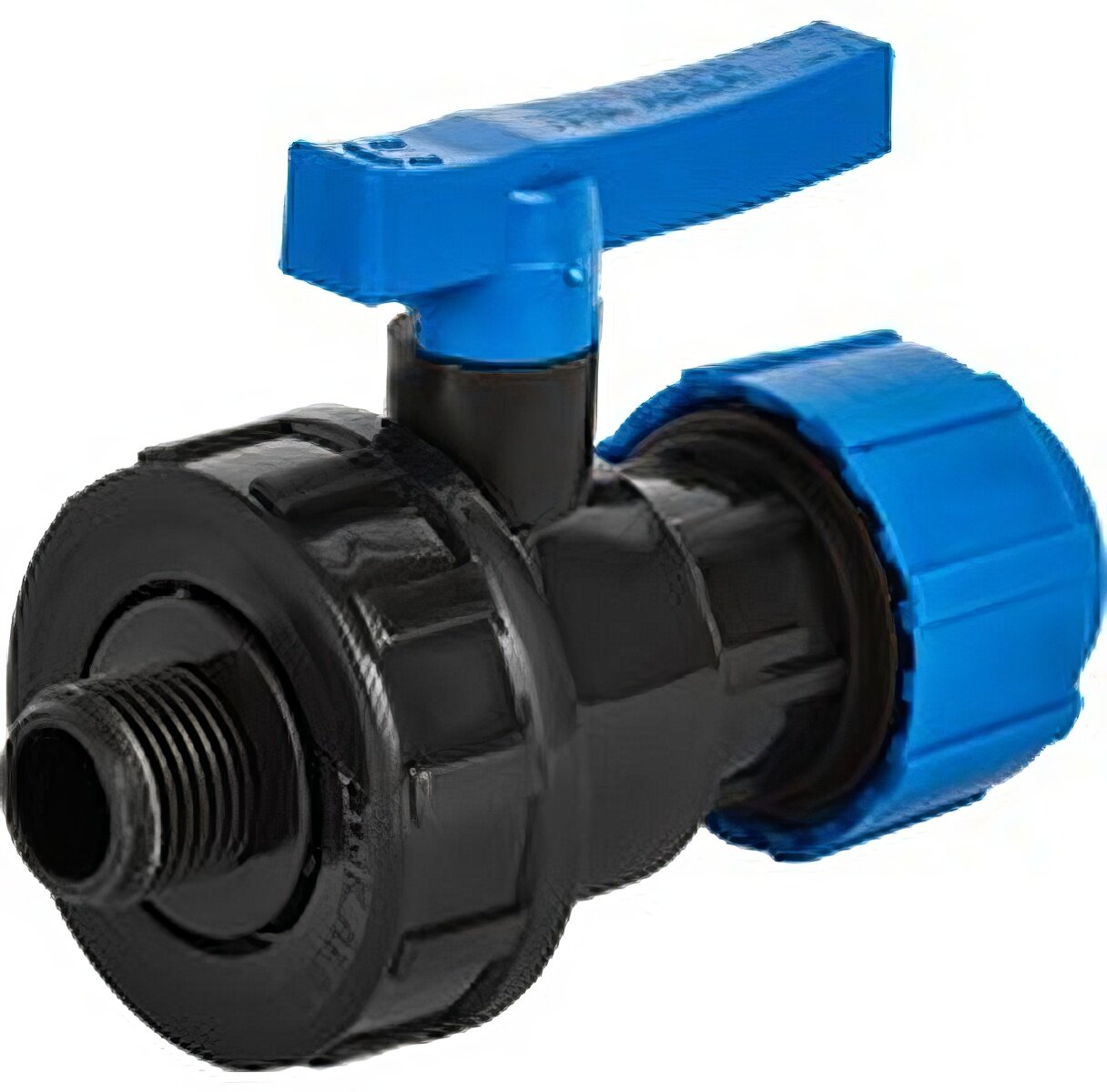 Кран шаровой прямой ТПК-Аква DN25 PN16 1/2'x25 НР полипропилен ручка флажок