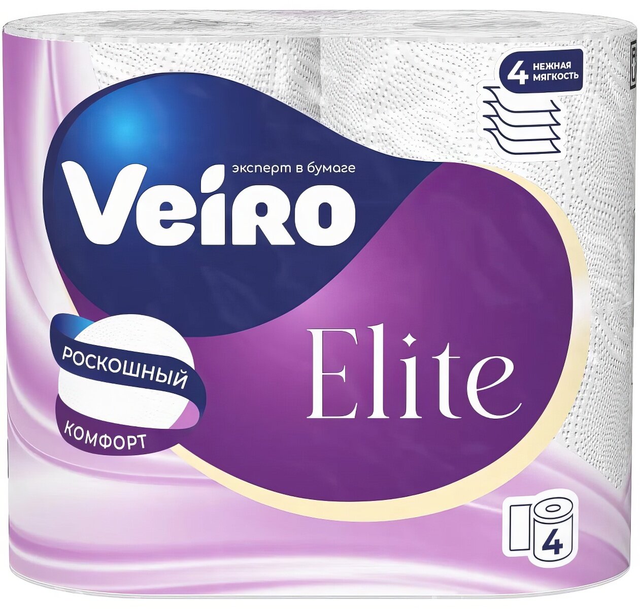 Туалетная бумага VEIRO Linia Classic 4 слоя, 4 рулона 9С44