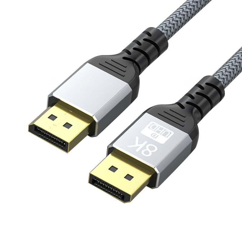BURLEFRAN DP 1.4 Кабель 2м Плетеный 8K 60Hz 4K 144Hz для игровых мониторов Длина：2 метраМодель：DP 1.4 8K 60Hz