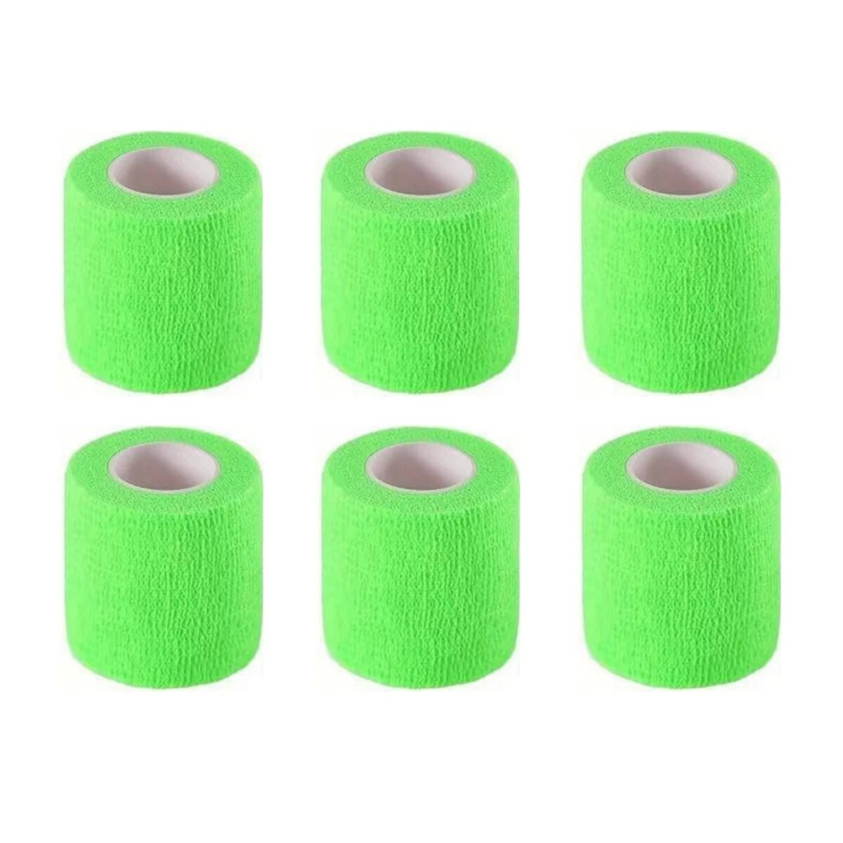 6 шт. эластичные бинты Neon Green для тату/ногтей/спорта