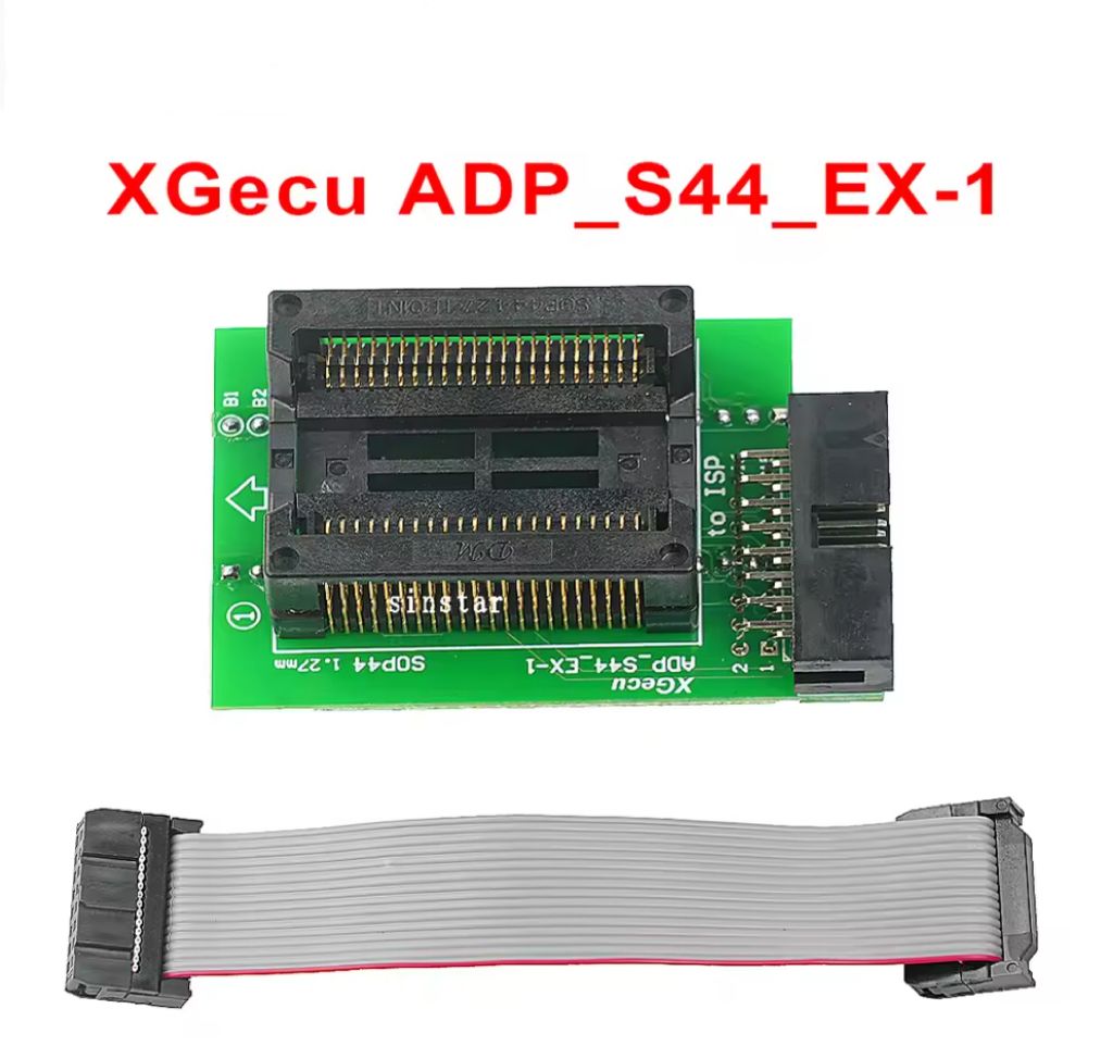 XGecu ADP_S44_EX-1/SOP44 1.27 мм специализированный адаптер, подходит для T48 (TL866-3G), только для программатора и ISP кабеля для микросхем PSOP44/SOP44/SOIC44