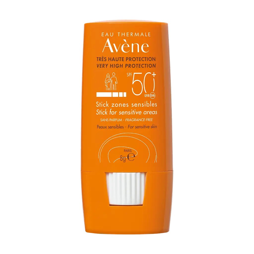 Avene Солнцезащитный стик для чувствительных зон SPF50+ 8 г 1 шт