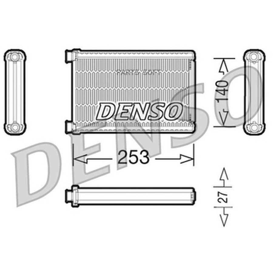 Радиатор отопителя DENSO от официального дистрибьютора, DENSO, артикул DRR05005