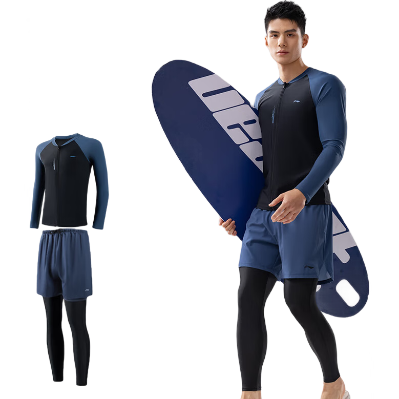 LI-NING Мужской водолазный костюм с морской медузой для подводного плавания зимний теплый длинавый рукав и штаны