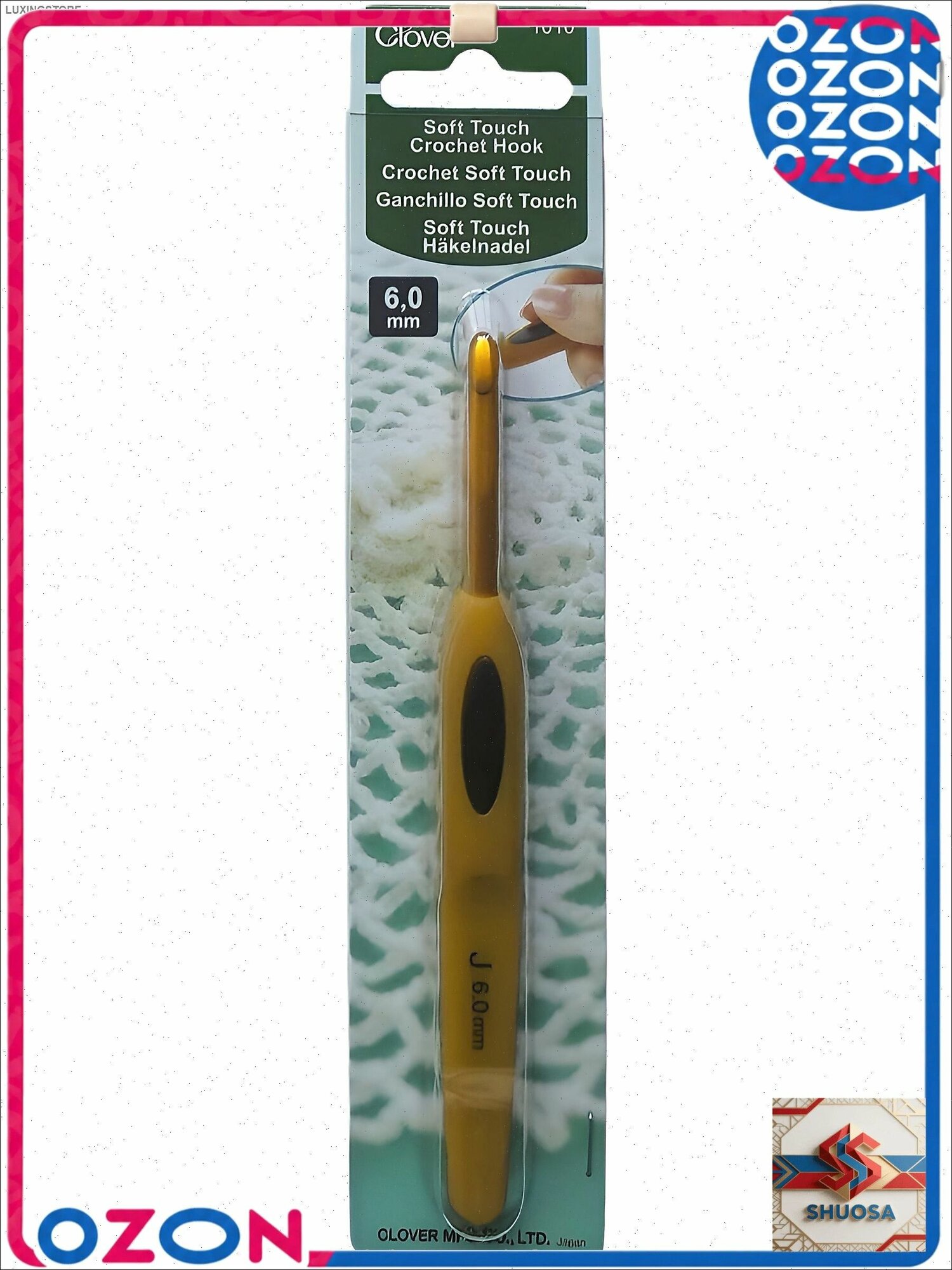 Clover Sof Touch вязальный крючок 6 мм