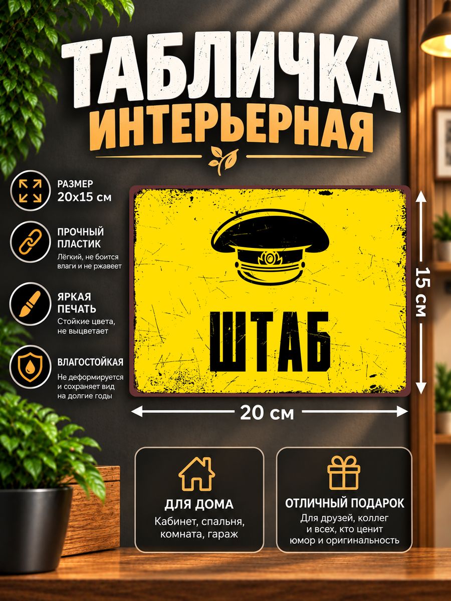 Табличка - "Штаб" №31