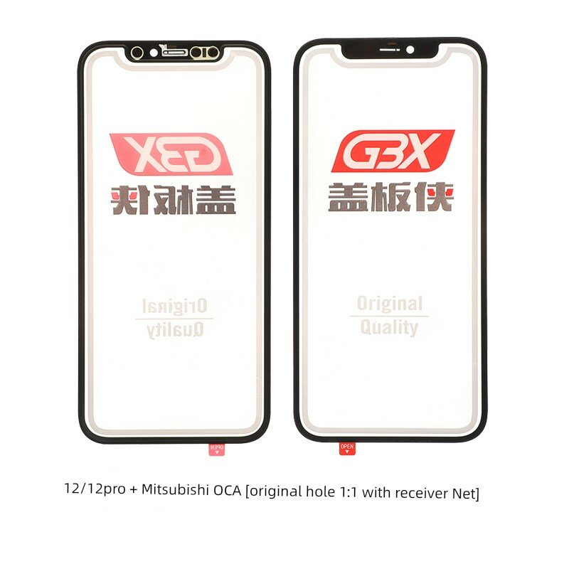 Защитное стекло для iPhone 12/12 Pro с OCA клеем, оригинальное качество, устойчивость к царапинам для Apple