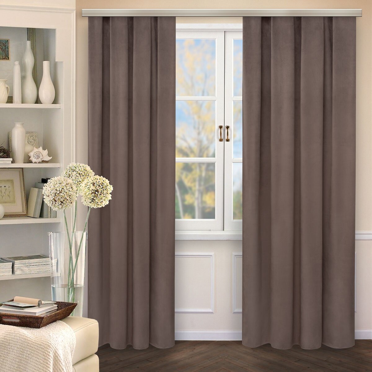 Комплект штор из бархата Linen Way бежевый 145х270