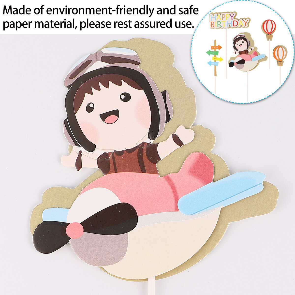 25 Штук Воздушные Шары Для Декора Торта Из Бумаги Для Детского Дня Рождения 18x10.5cm