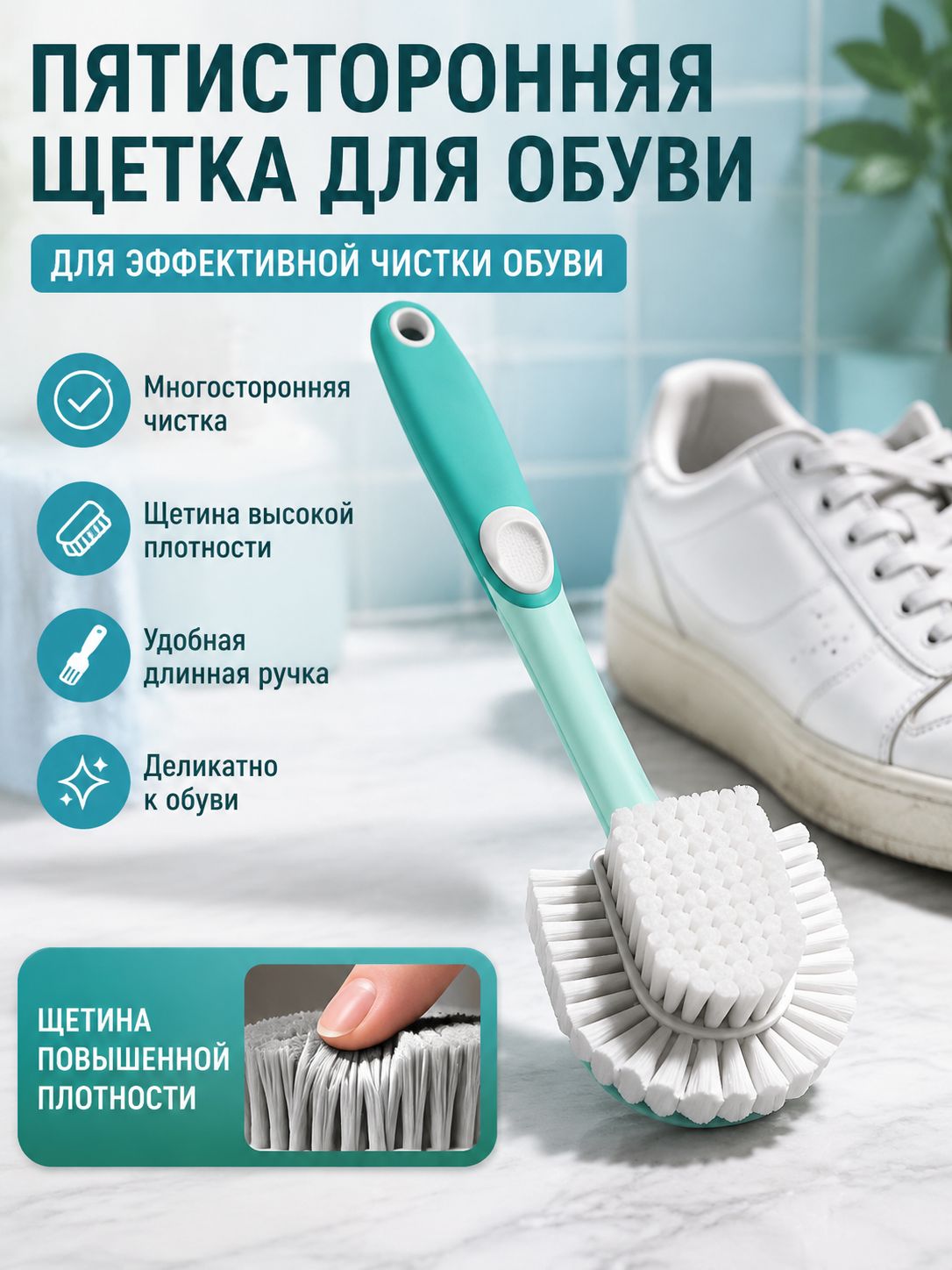 Щетка для одежды, обуви 1 шт
