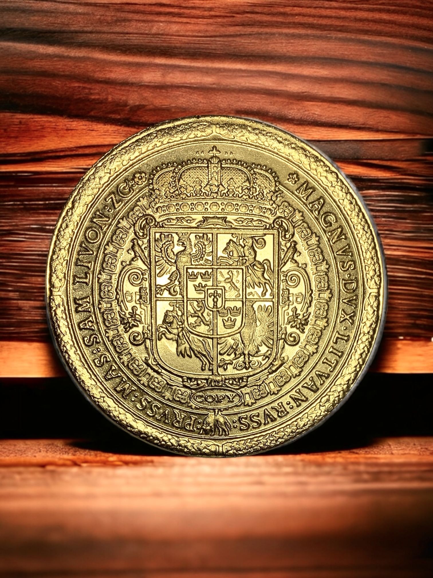 Монета Польша 100 дукатов 1621 года. Сигизмунд III Ваза. Золочение