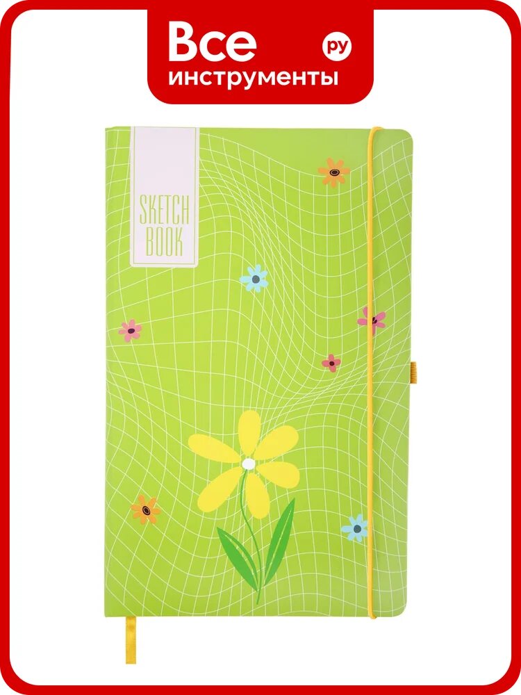 Бизнес-блокнот BRAUBERG Green mood белая бумага 140г/м 130х210мм 80л софт-тач резинка 117778