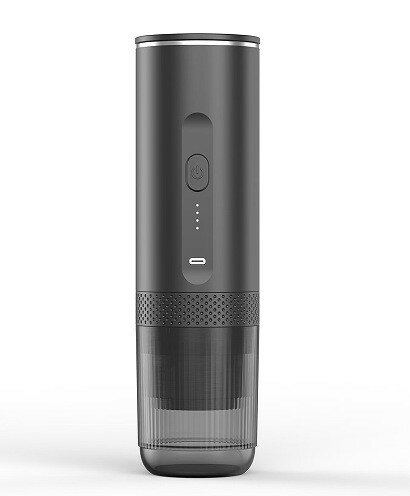 Портативная беспроводная кофемашина эспрессо модель 2588 K-Cup капсульная с подогревом для авто черный матовый цвет