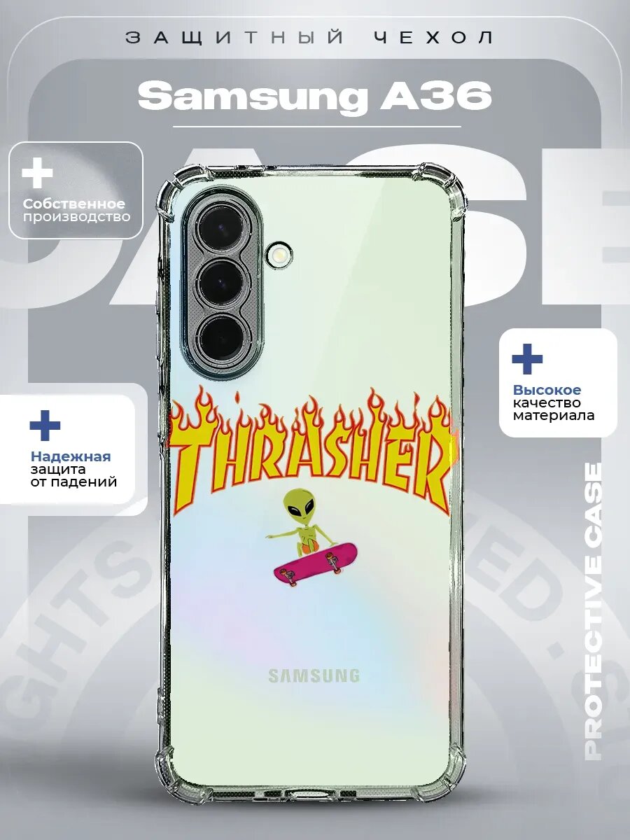 Чехол на Samsung A36 с принтом Thrasher