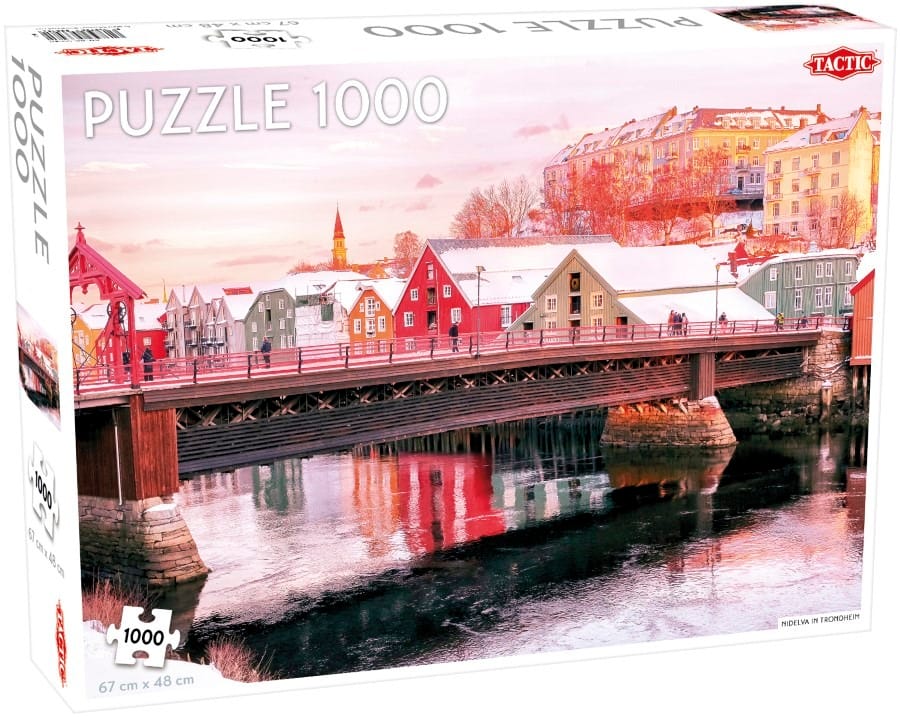 Пазл Tactic Around the World, Northern Stars, Nidelva in Trondheim, 1000 элементов, 67x48 см