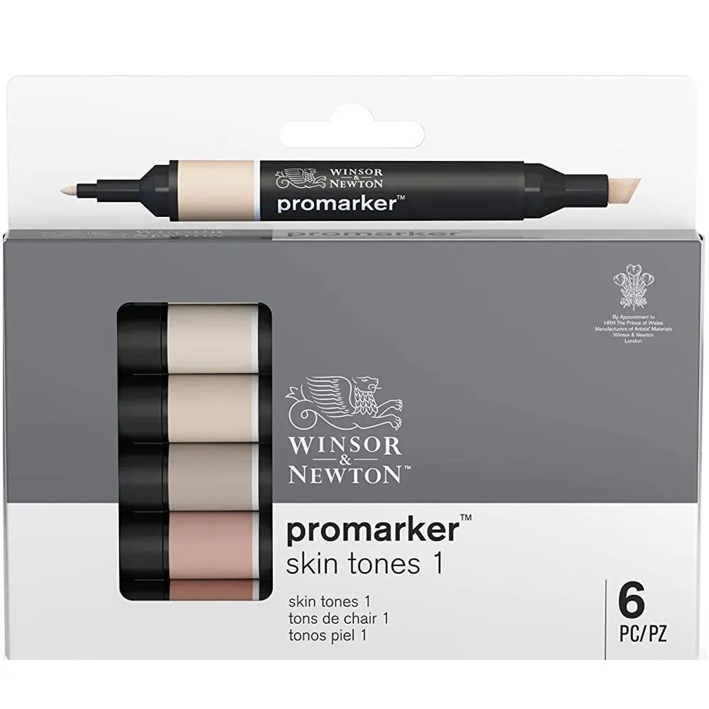 Winsor&Newton Набор маркеров Спиртовой, толщина: 6 мм, 6 шт.