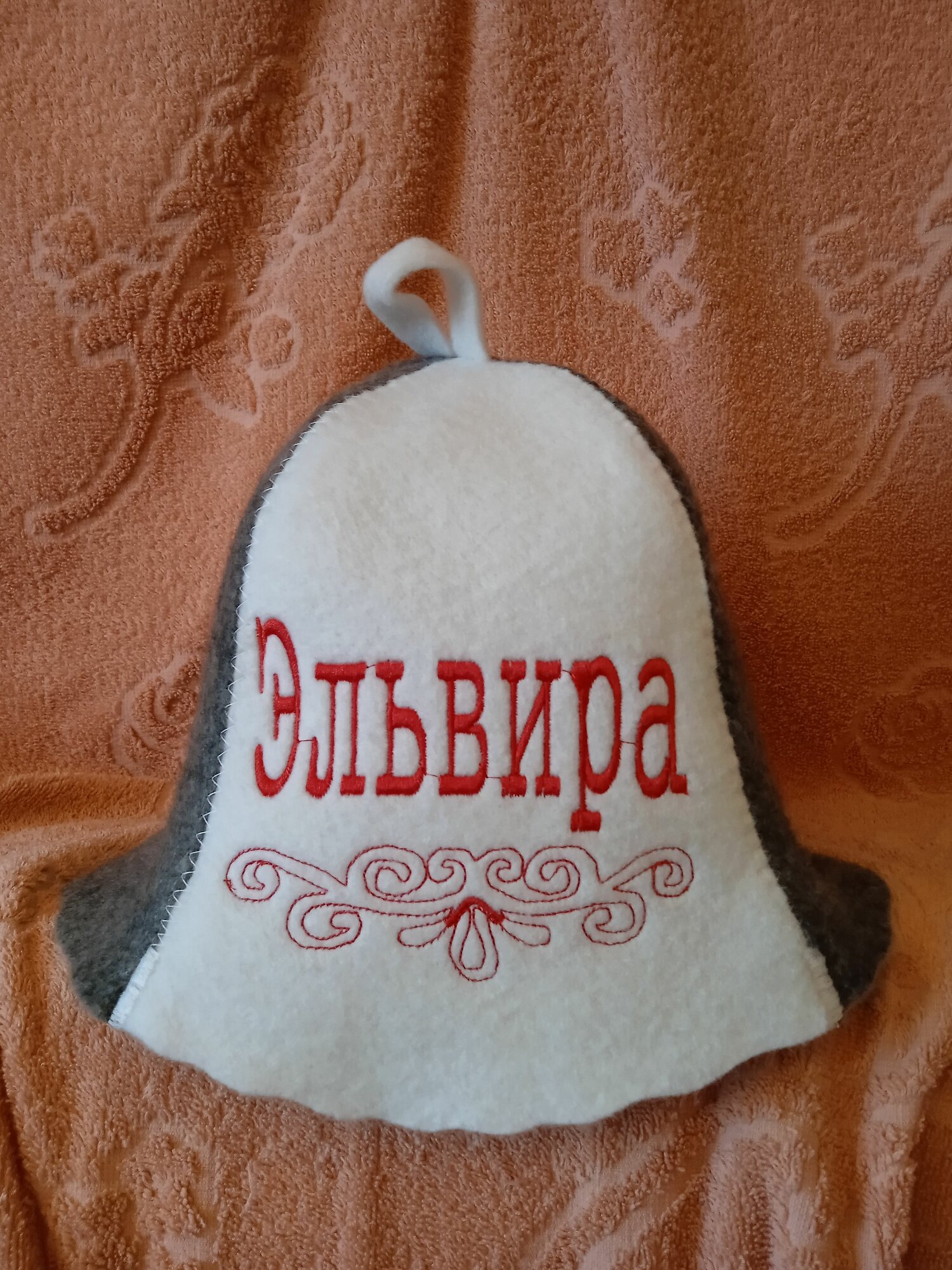Шапка для Бани и Сауны с Вышивкой! Банная шапка для парной. Шапочка Именная
