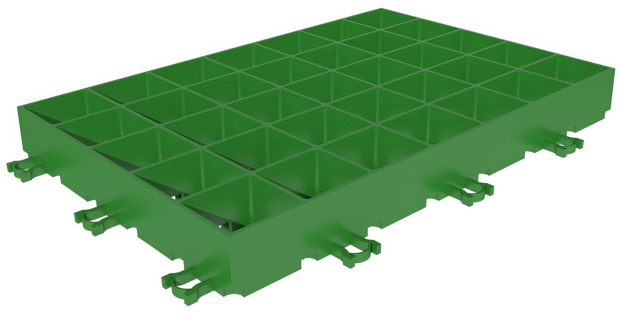 Решётка газонная Gidrolica Eco Super 60x40x6.4см D400 зеленая