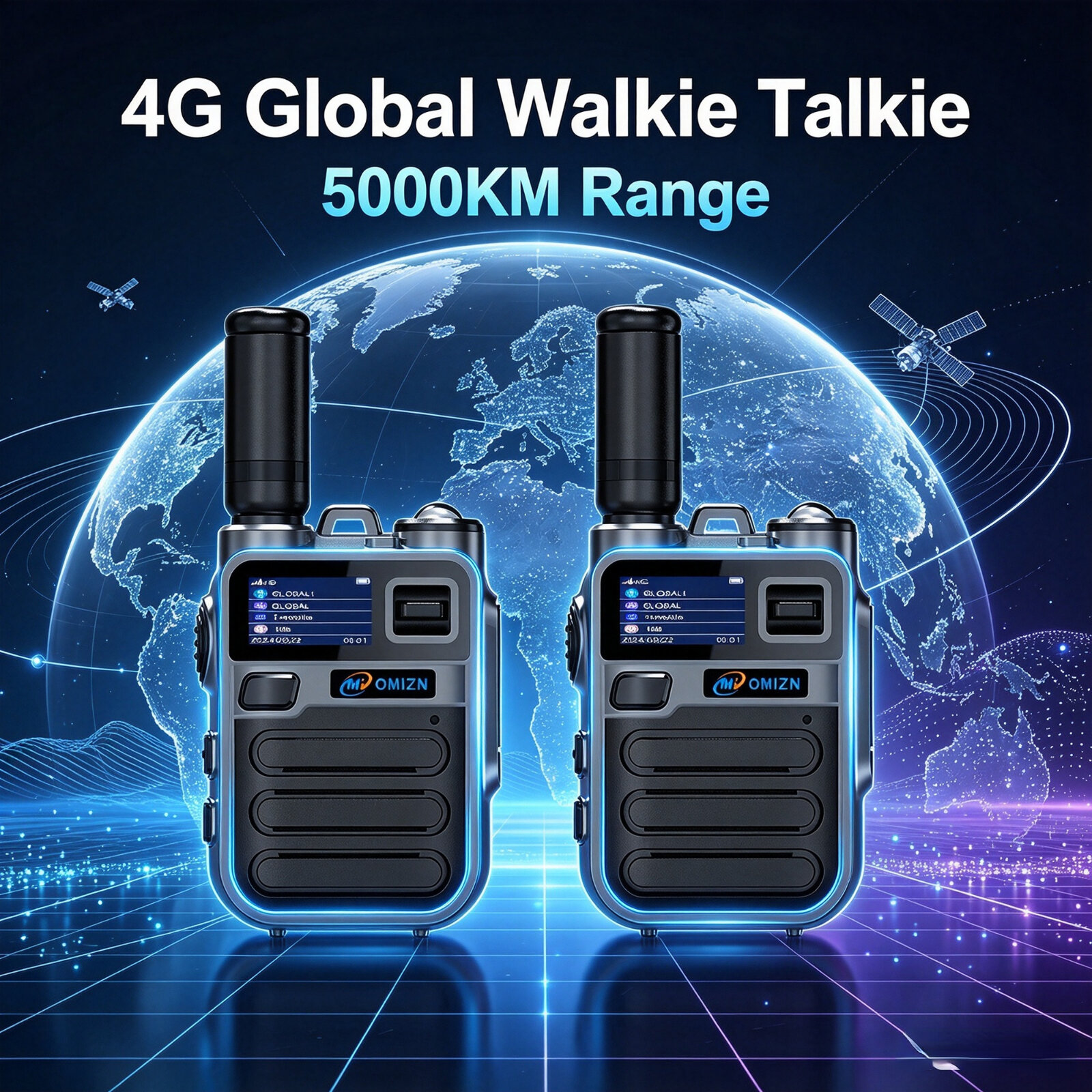 OMIZN Рация 2 шт. 4G Глобальный сигнал Большой радиус действия 5000 километров Рация Мини Походы и кемпинг M2