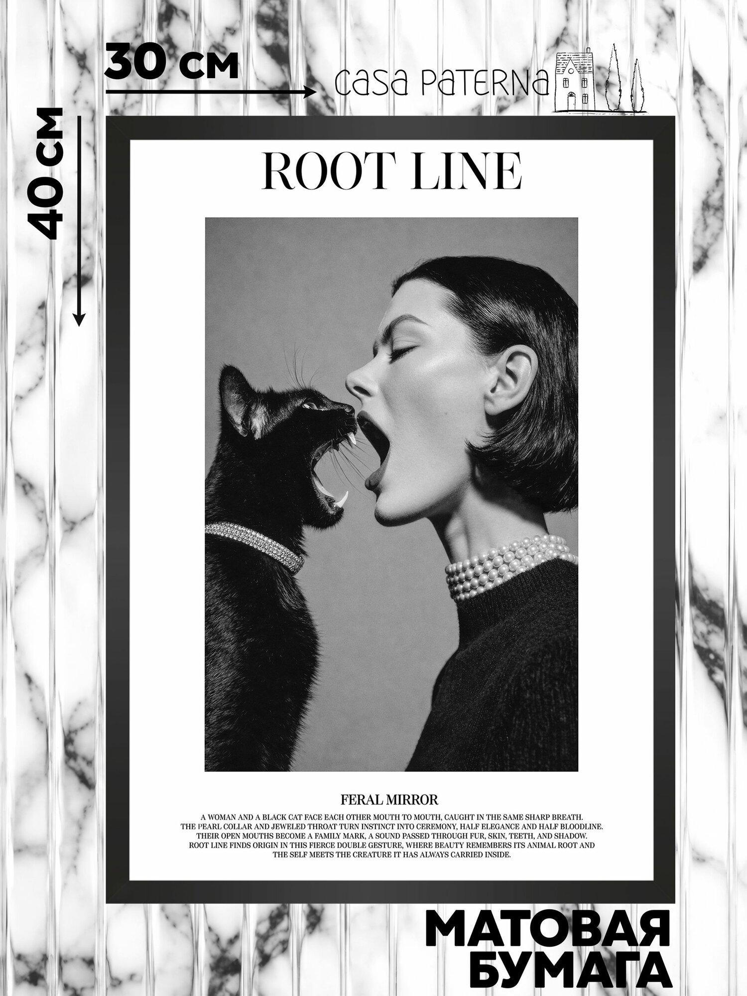 Постер на стену 30х40 Root Line #10, черно-белая фотография для интерьера, без рамки Casa Paterna