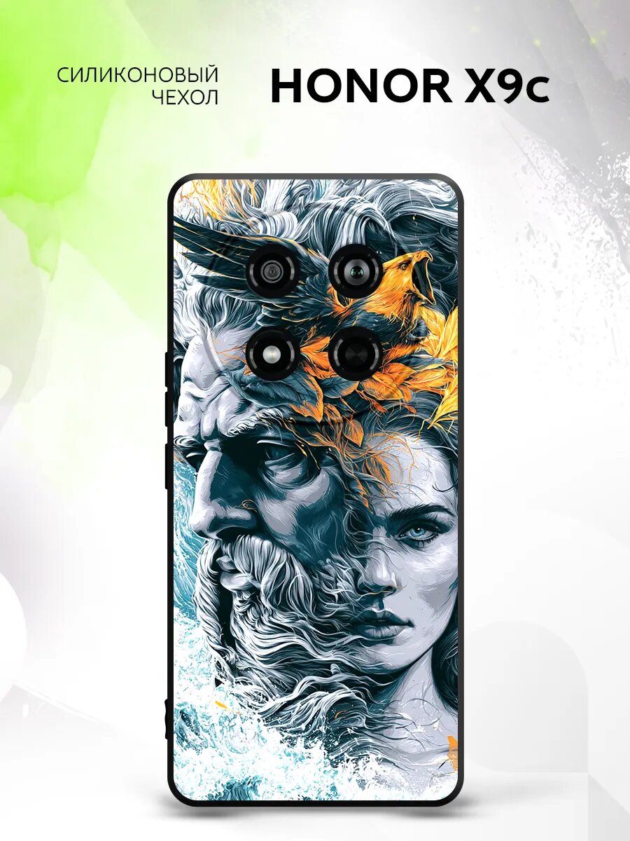Чехол на Honor X9c, Хонор Икс9с защита камеры, накладка с рисунком мифология Греции боги