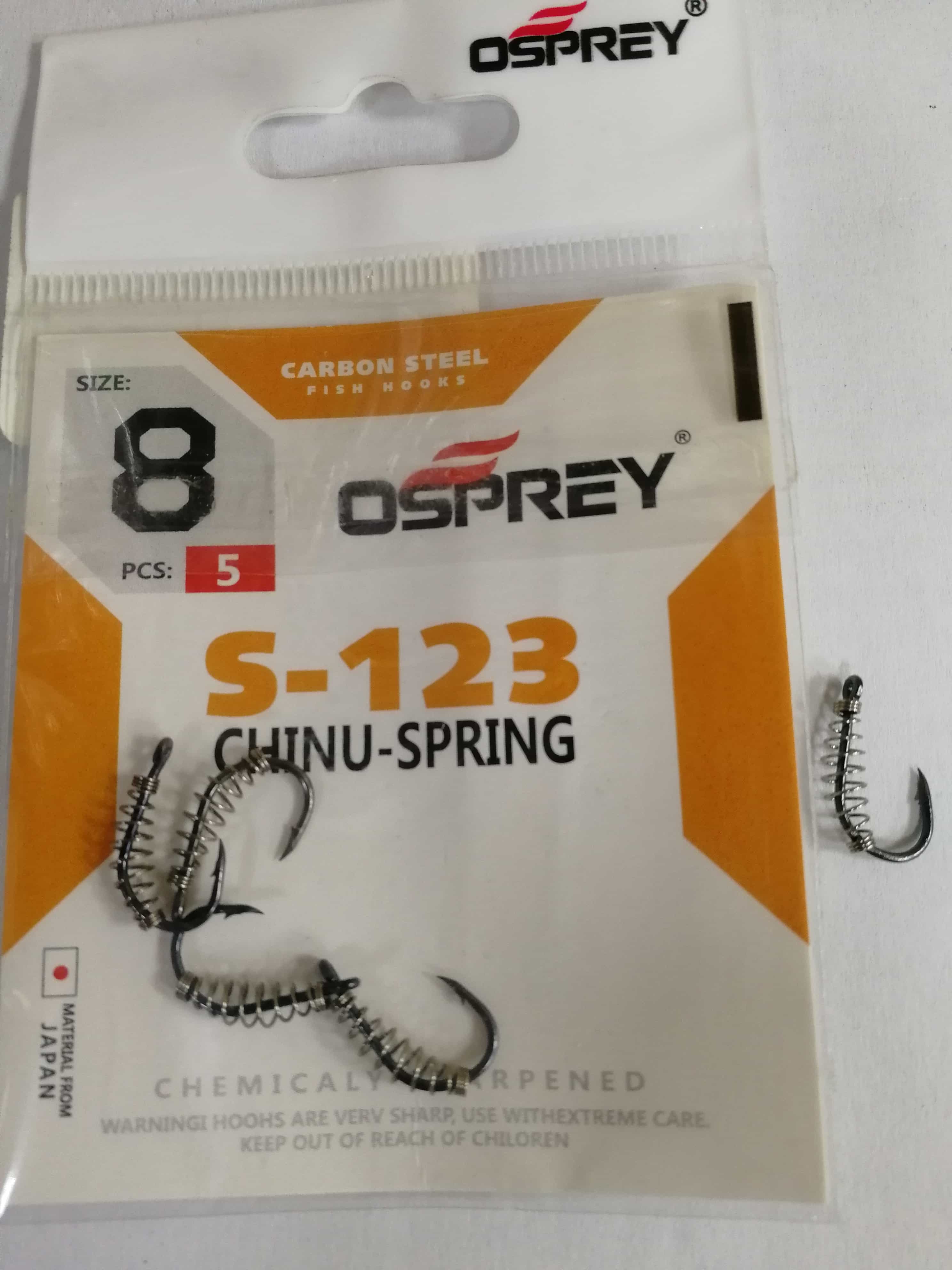 Крючки OSPREY Chinu с пружинкой S-123 №8
