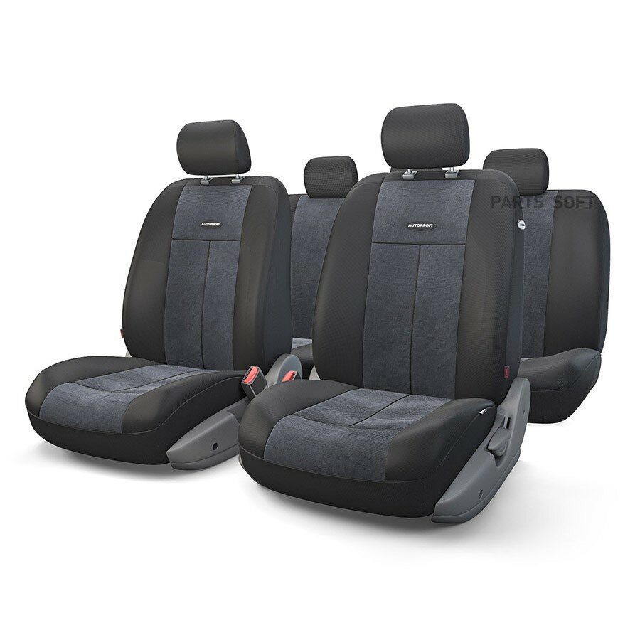 Авточехлы универсальные полиэстер/велюр (AIRBAG) черные (9 предм.) AUTOPROFI от официального дистрибьютора, AUTOPROFI, артикул TT902VBKBK