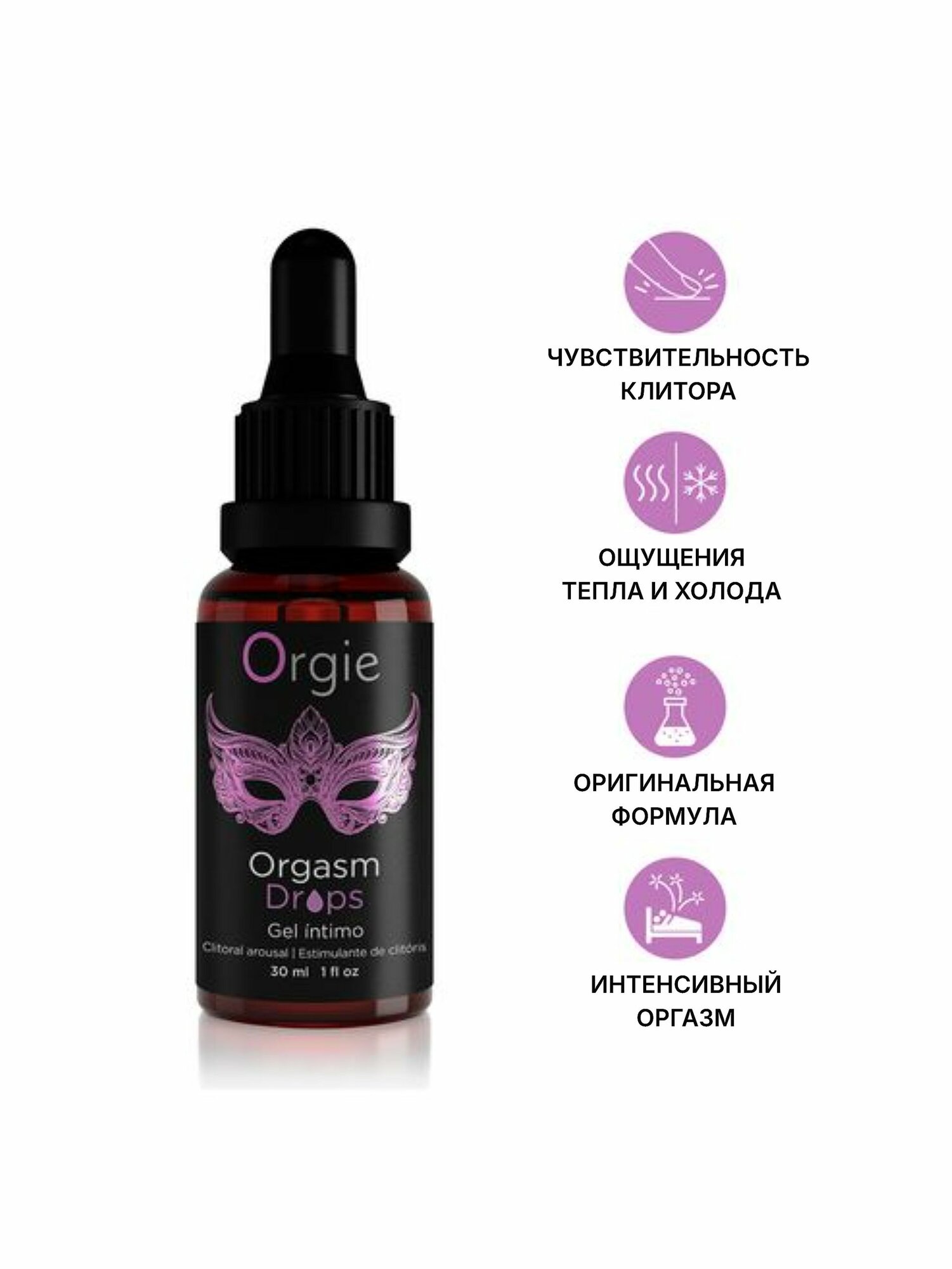 Интимный гель для клитора ORGIE Orgasm Drops - 30 мл, ORGIE, Португалия