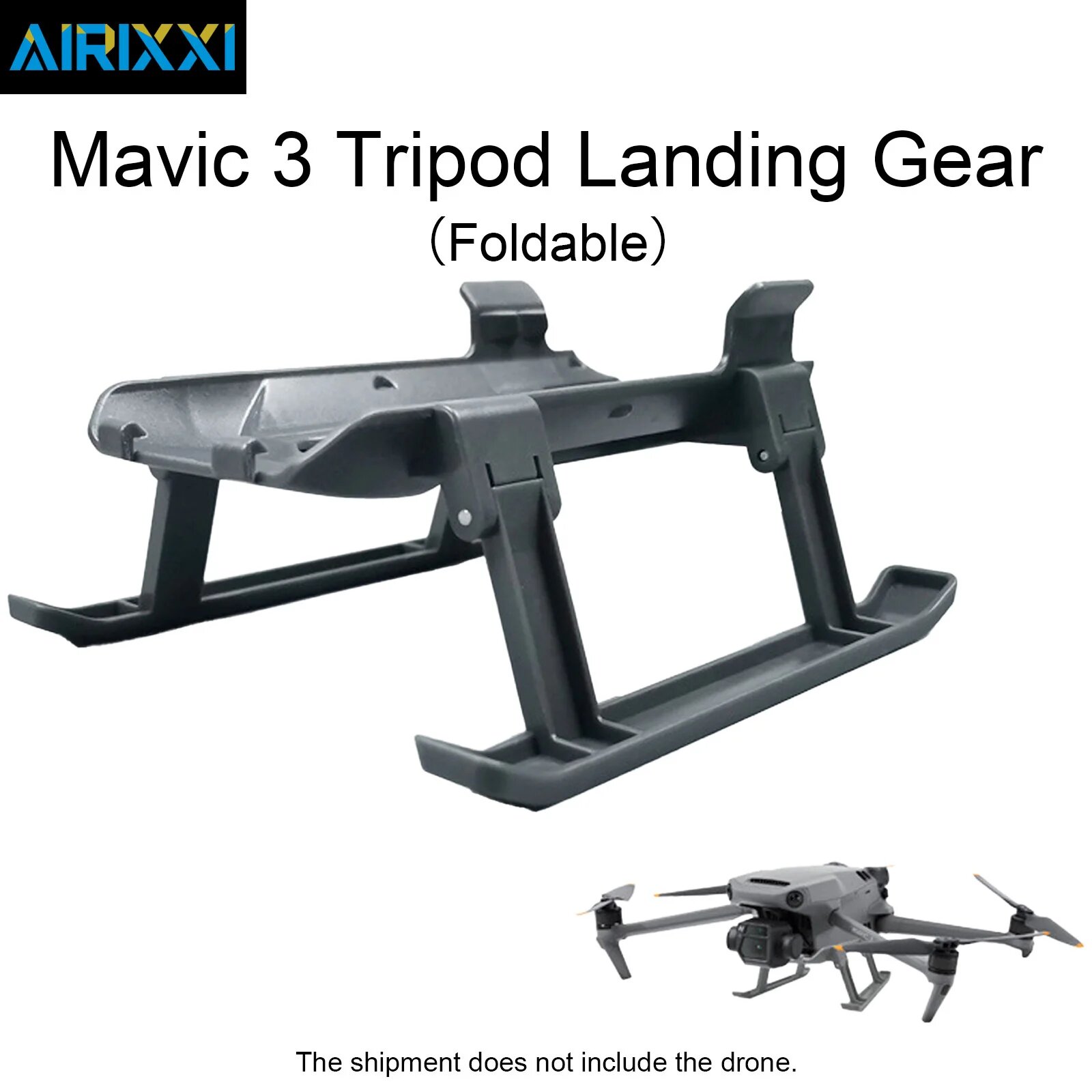 Складное утолщенное шасси для лыжного катания для DJI Mavic 3/Mavic 3 Cine/Mavic 3 Pro: Усиленная амортизирующая защита подвеса