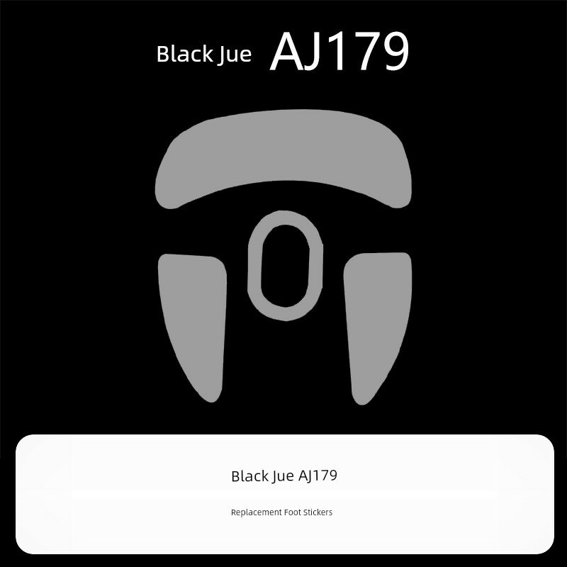 Черная ножка для мыши AJ179APEX с шумопоглощением SS, гладкое скольжение, одна пара для игровых мышей
