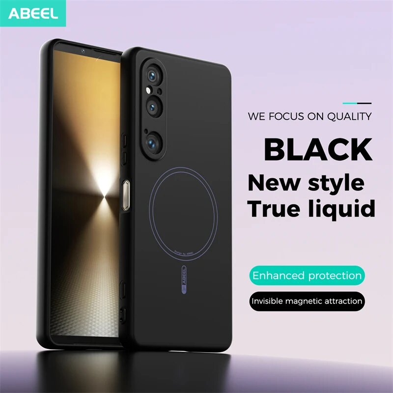Магнитный чехол для Sony Xperia 1 VI 1V 10 5 V, для MagSafe, из Сони Иксперия 1 V, Черный, черный
