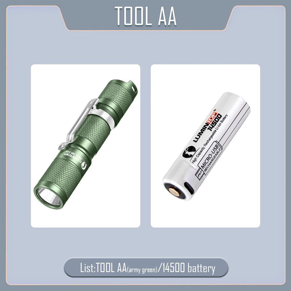 LUMINTOP Tool AA зеленый фонарь с 14500 батареей