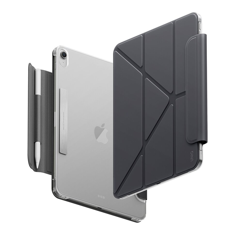Uniq чехол для iPad 11 (2025)/110.9 (2022), Camden Lite, со съёмным чехлом для стилуса, Charcoal Grey
