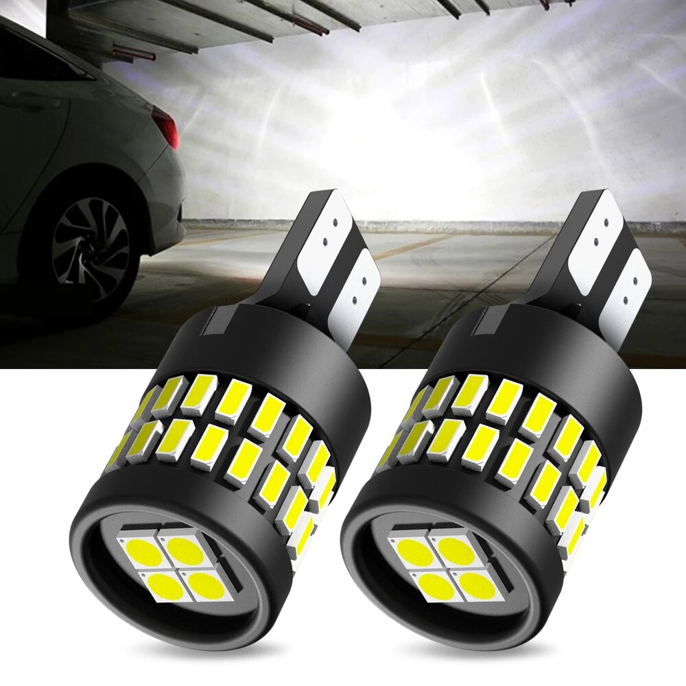 2 шт. светодиодных ламп AUXITO T15 LED Canbus W16W 912 для заднего хода, 360° ° Освещение для Ford Mondeo MK5, Toyota, Hyundai, Opel, Audi A4, Suzuki