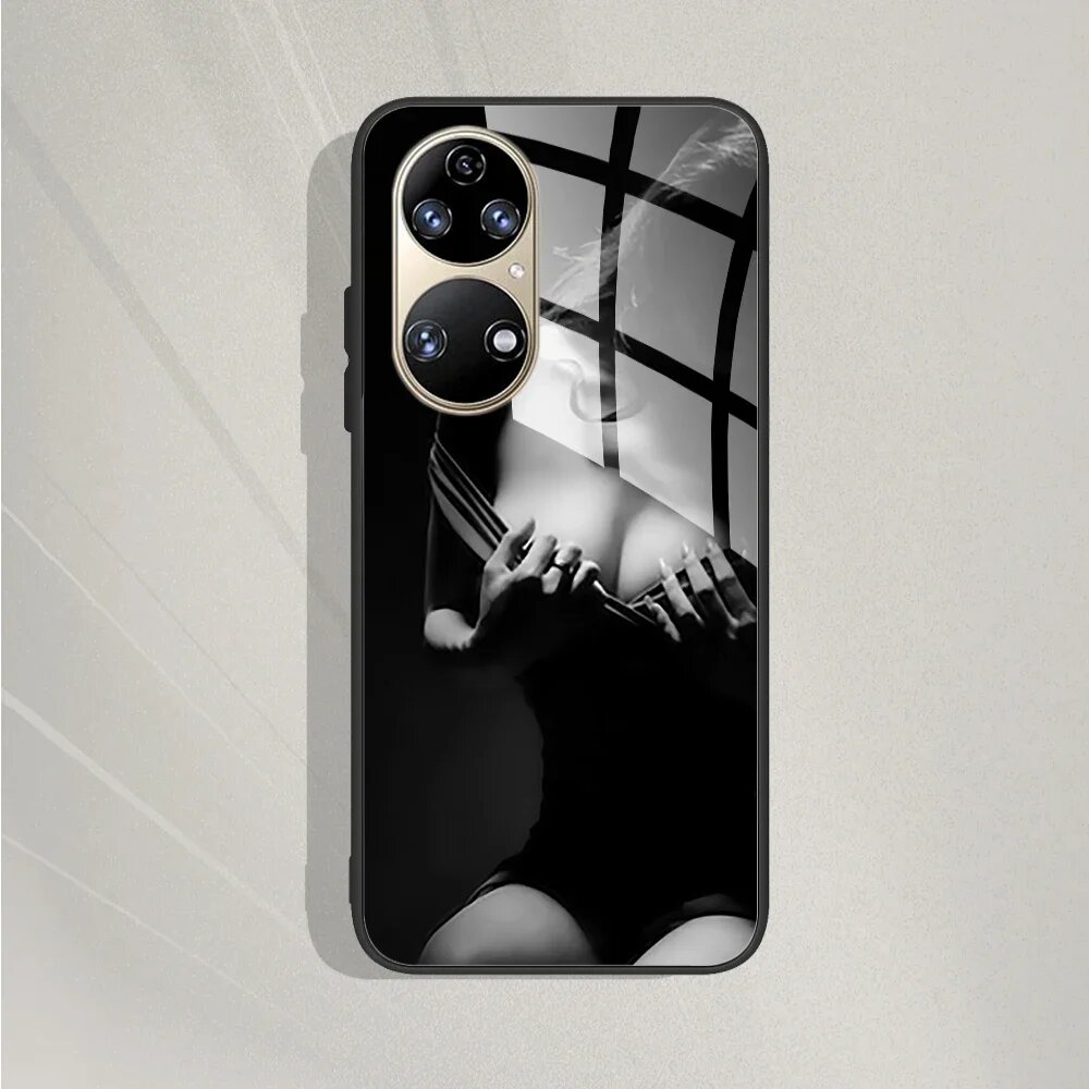 Чехол из закаленного стекла для Huawei P50 Pro, мультяшный чехол для телефона Huawei P50, силиконовая Противоударная задняя крышка для Huawei P50 Pro, P50E