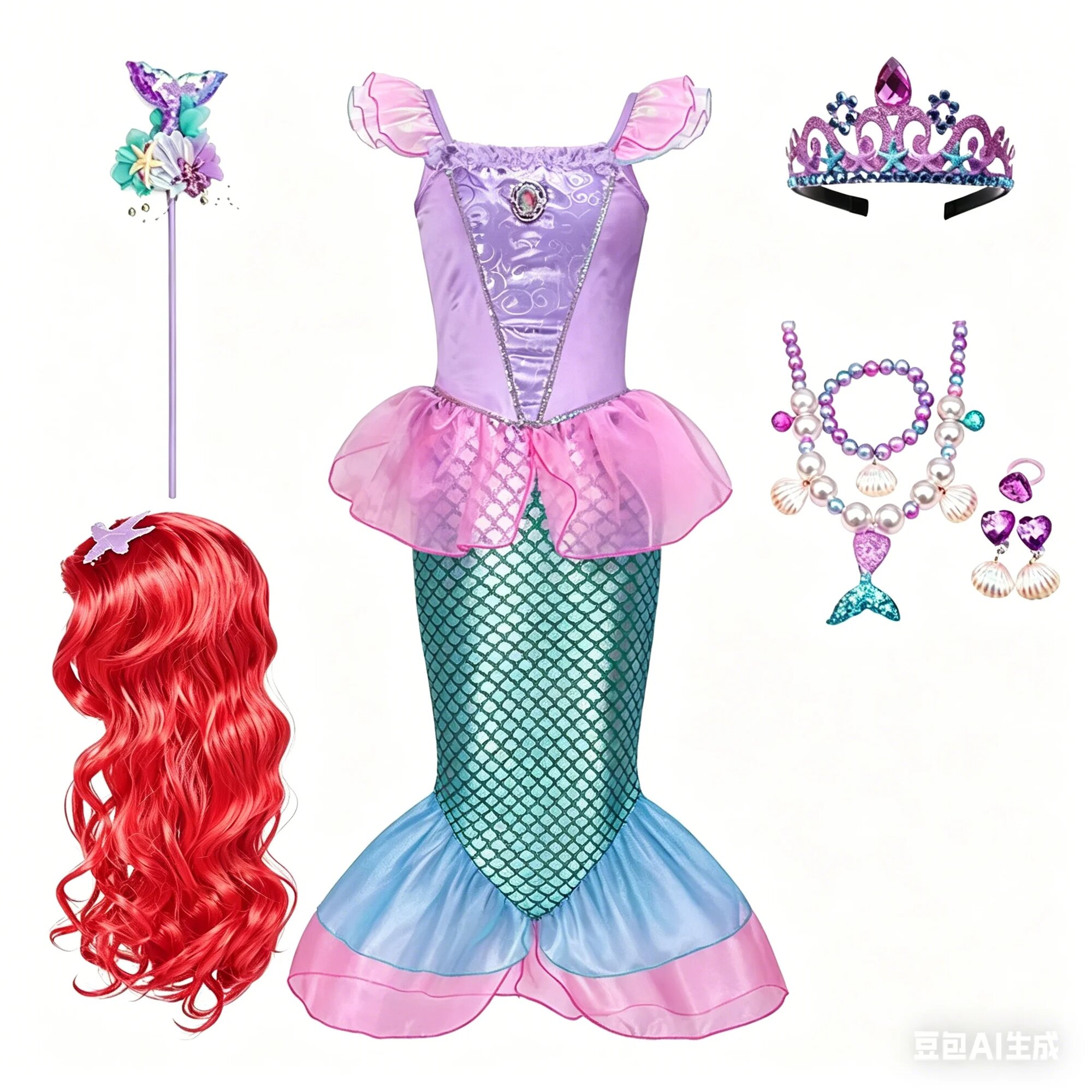 Костюм русалки MUABABY Set D