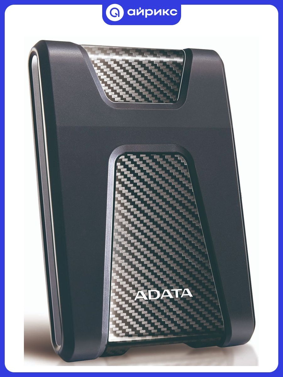 ADATA 1 ТБ Внешний жесткий диск HD650 (AHD650-1TU31-CBK), Пластик, Резина, черный