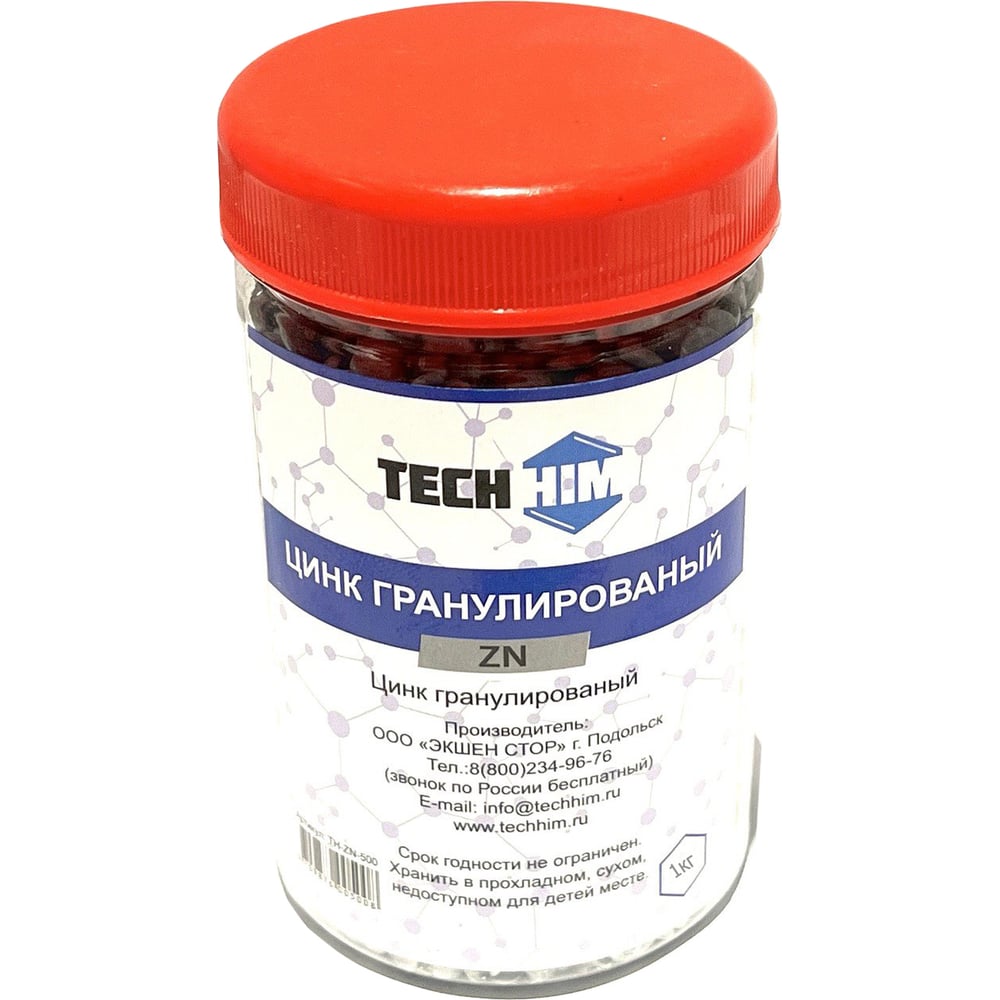 Цинк гранулированный 1 кг TECHHIM TH-ZN-1000
