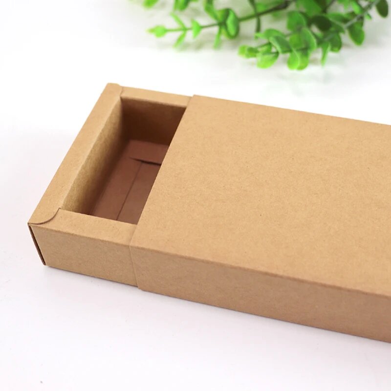Картонные подарочные коробки из крафт-бумаги Бежевый, kraft brown, 20pcs inner size, 18x10x6cm