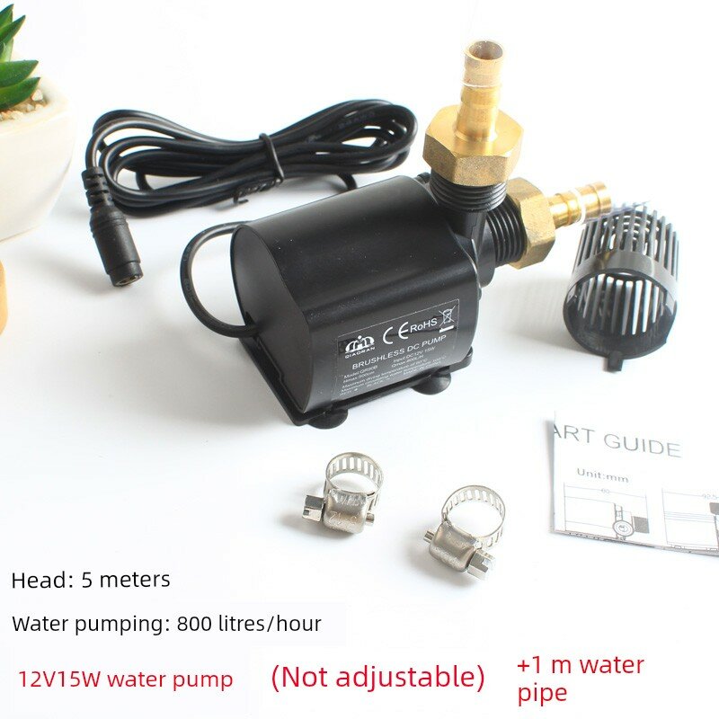 12V15W Аквариумный водяной насос USB тихий DC без щеток не регулируемый для циркуляции в аквариуме
