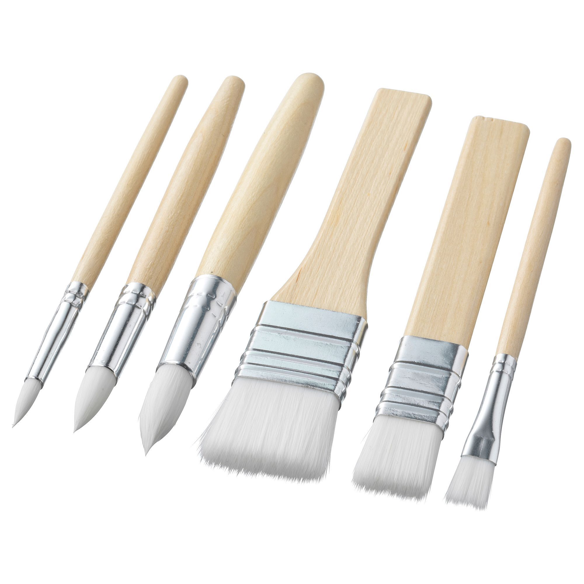 IKEA, MALA Кисти для рисования набор, 6 шт