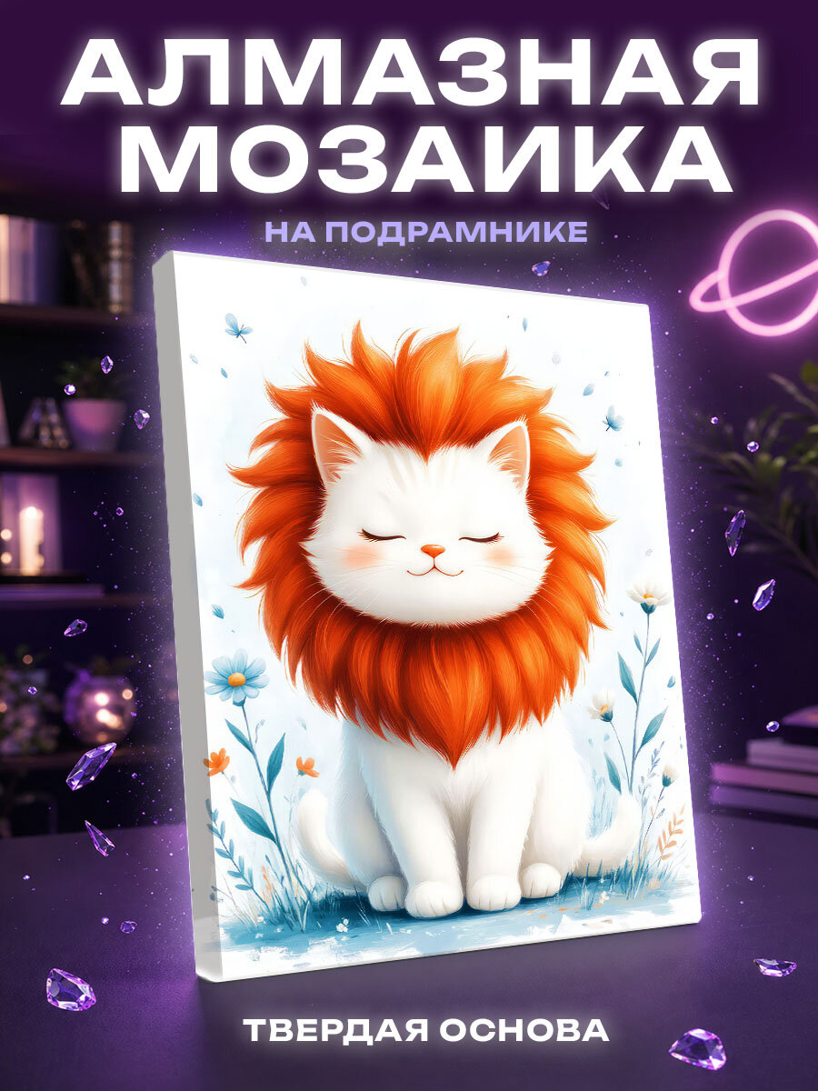 Алмазная мозаика Лев