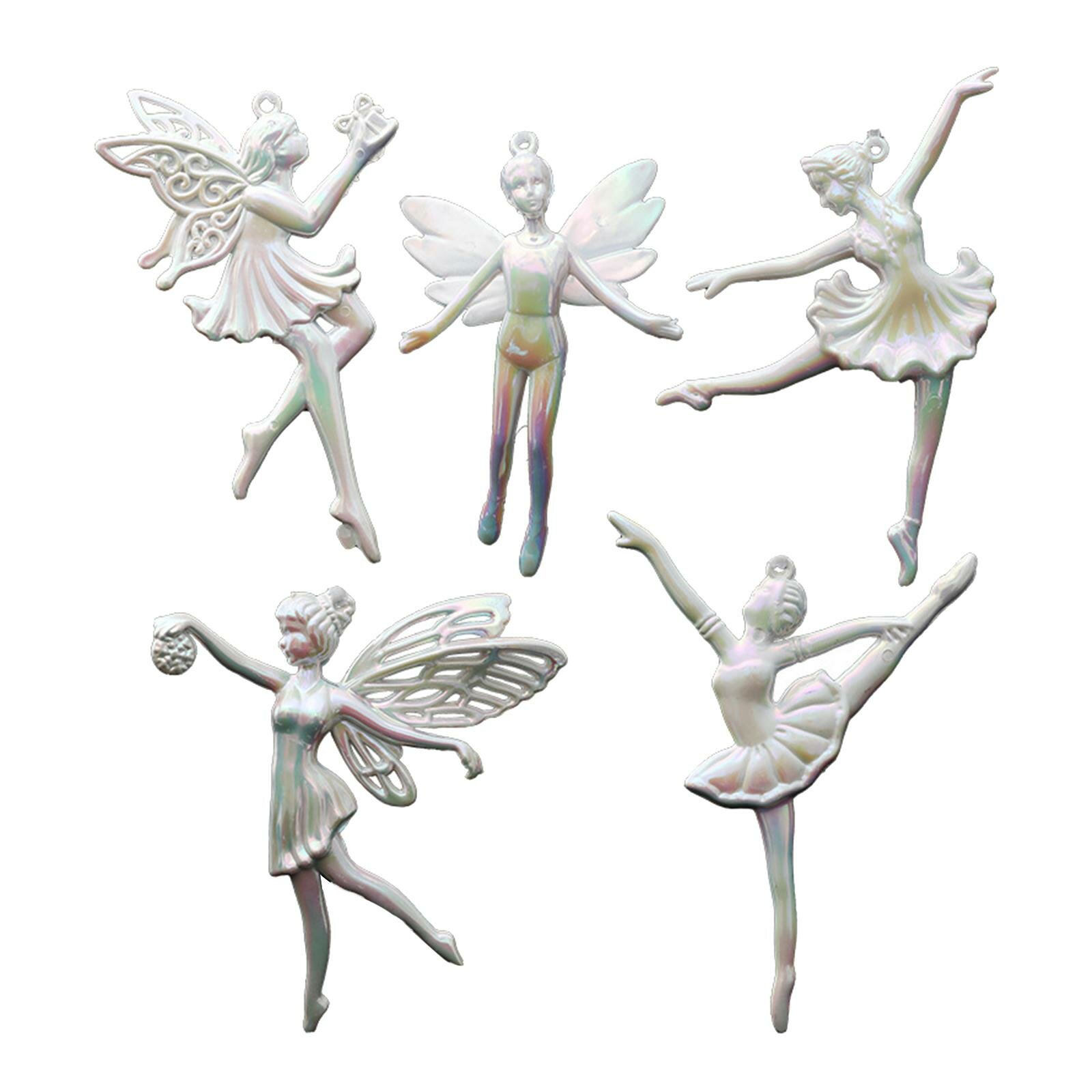 5 Pieces Angel Pendant Xmas Tree Hanging Pendant for Door Bookshelf New Year