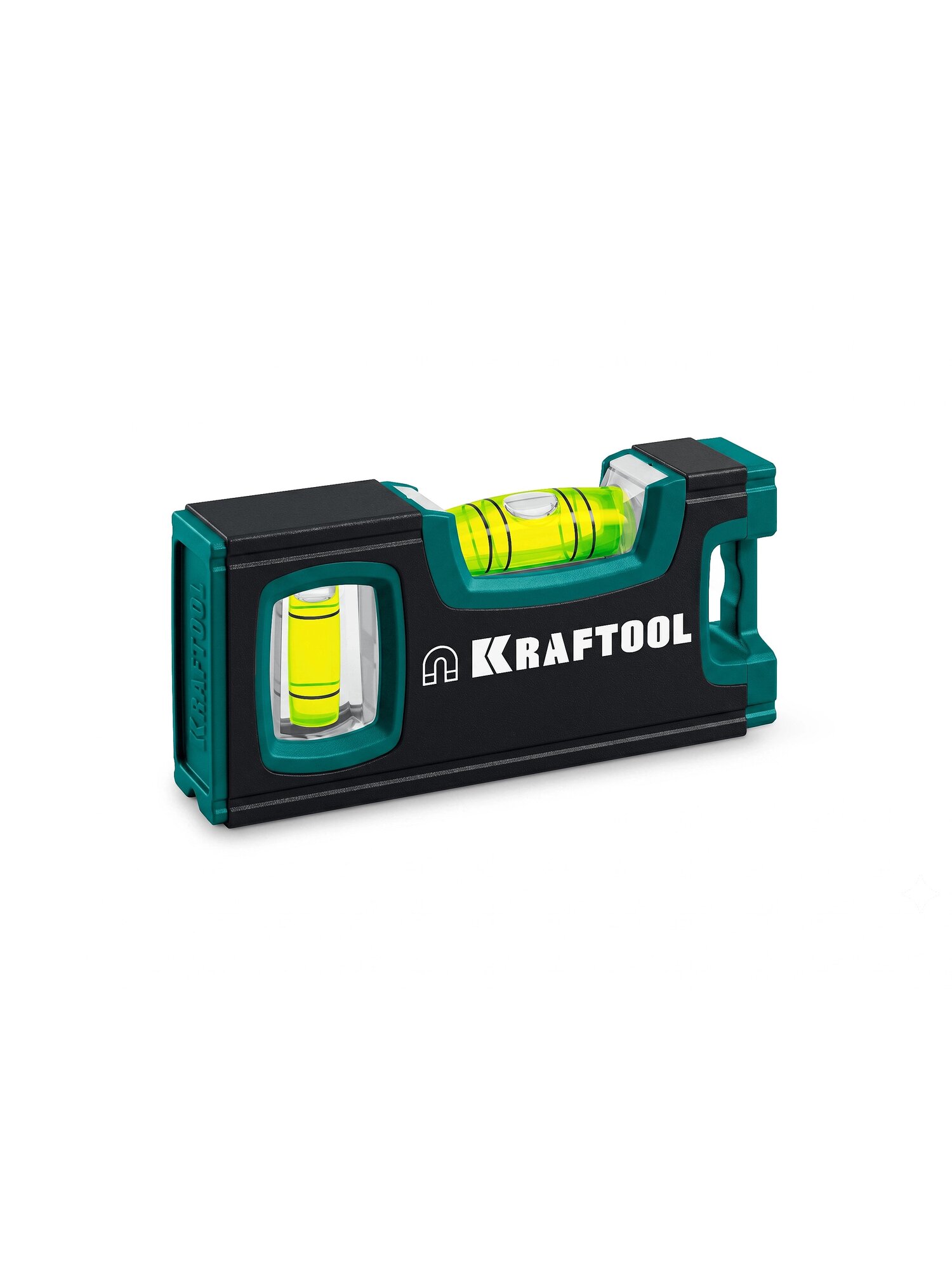 Компактный магнитный уровень KRAFTOOL KOMPAKT-100, 100 мм, усиленный профиль, глазок из ударопрочного акрила