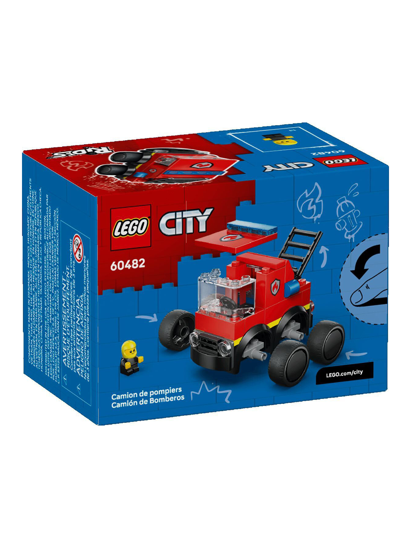 Конструктор LEGO City Крутые тачки: Пожарная машина, возраст от 5+, 60482